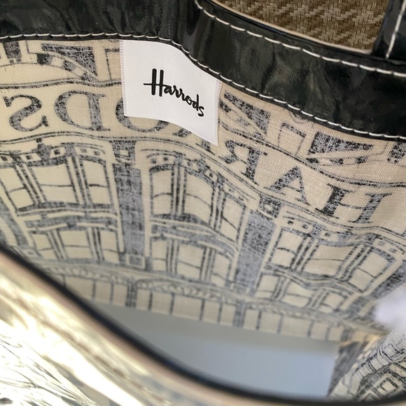 Harrods | Bags | Harrods Vinyl Tote Bag Seconds Small Gusset | Poshmark